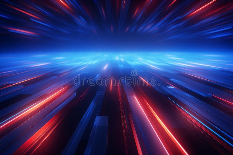 Dynamic Technology Backdrop with Glowing Lines Stock Illustration ...