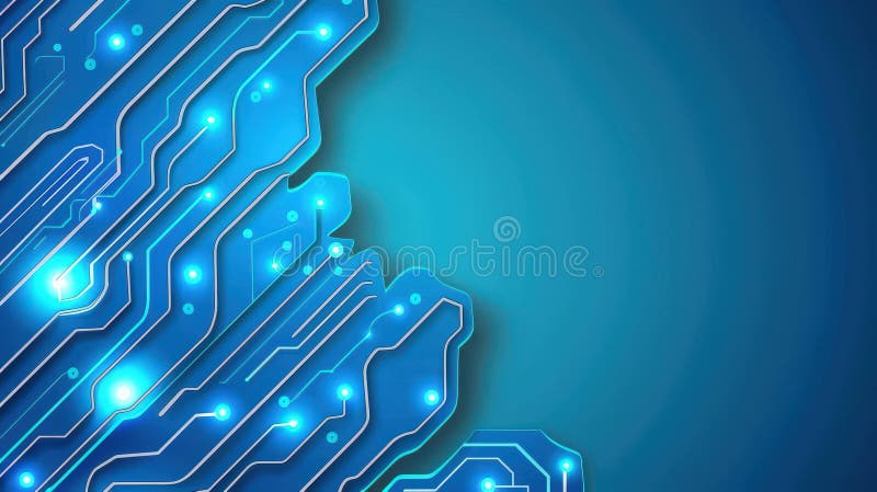 Dynamic Technology Background with Abstract Circuit Board Pattern Stock ...