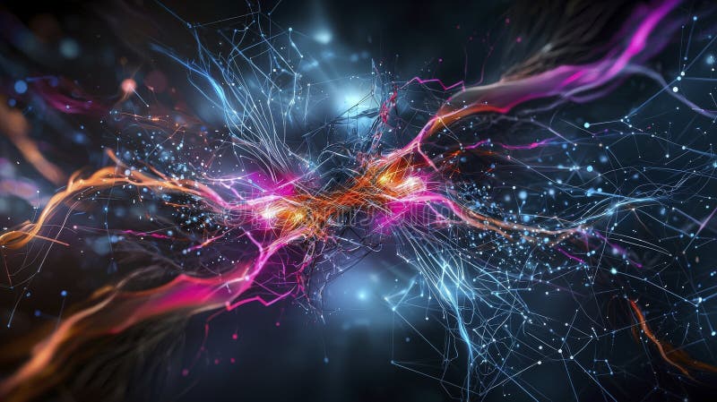 Dynamic Technology Fusion Abstract Interpretation Digital Art Vibrant ...