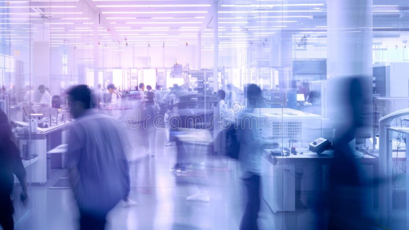 Dynamic Technology Hub in Motion Stock Illustration - Illustration of ...