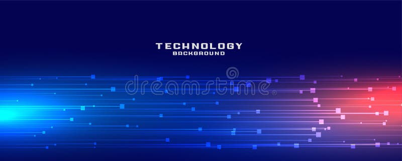 Dynamic Technology Lines Banner Design Stock Vector - Illustration of ...