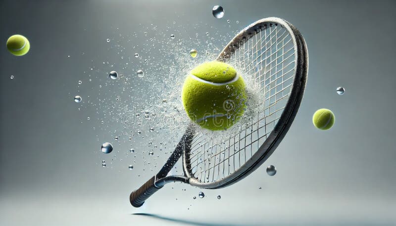 Dynamic Tennis Action stock illustration. Illustration of spin - 348243675