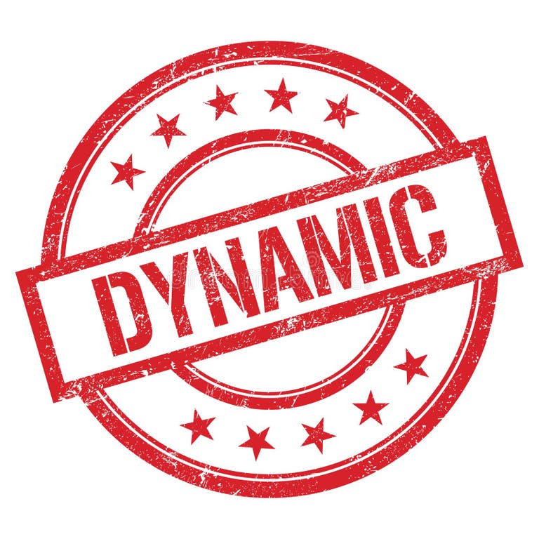 DYNAMIC Text Written on Red Vintage Stamp Stock Illustration ...