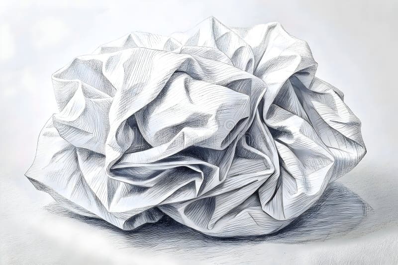 Dynamic Textured White Fabric Crumpled Artistic Presentation Light ...