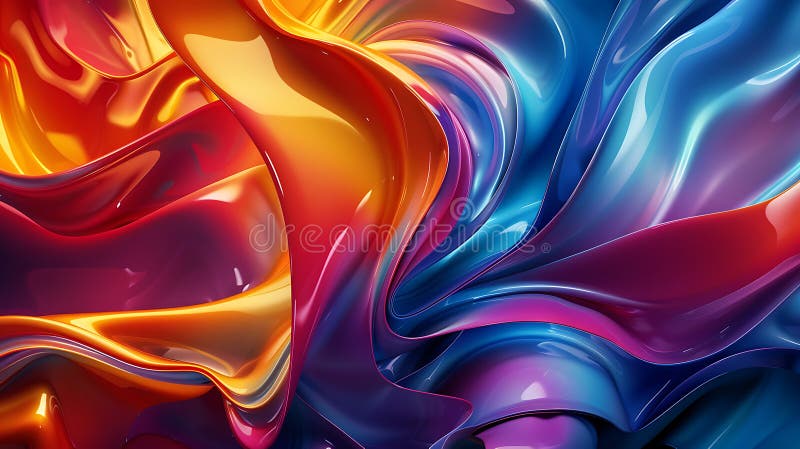 Dynamic Contrast Three-Color Abstract Design Stock Illustration ...