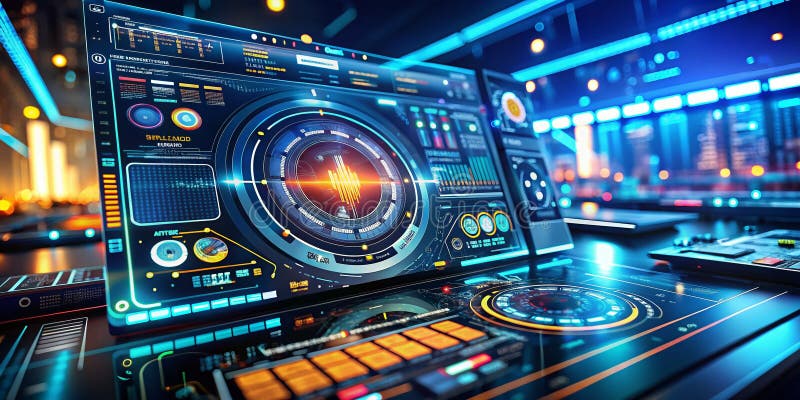 Dynamic TiltShift Interface Futuristic Data Visualization and User Interaction Loop Animation ...