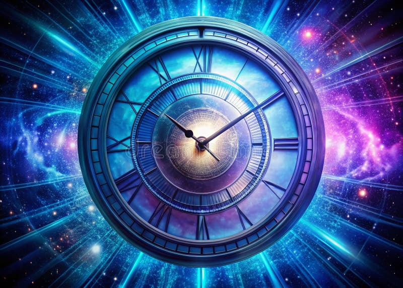 Dynamic Time Arrow and Clock Panoramic View a Visual Representation of ...