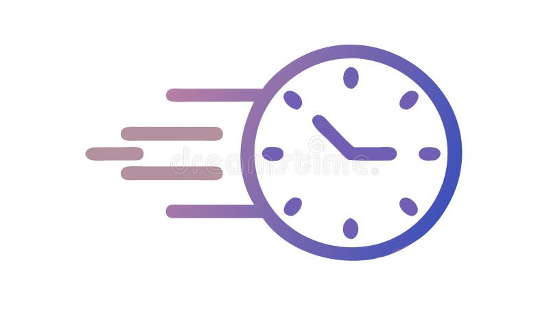 Dynamic Time Winding: Clock with Curved Motion for Flow, Vector Design ...