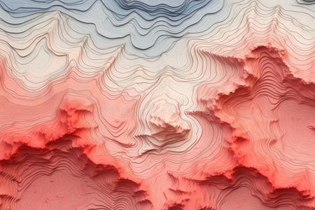 Dynamic Topographic Height Map. Generate Ai Stock Image - Image of ...