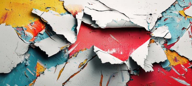 Dynamic Torn Paper Effect Revealing Vibrant Artwork for Creative Design ...