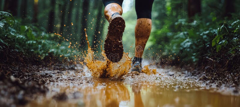 Dynamic Trail Running: Conquering Muddy Paths for Rugged Outdoor ...