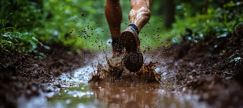 Dynamic Trail Running: Conquering Muddy Paths for Rugged Outdoor ...