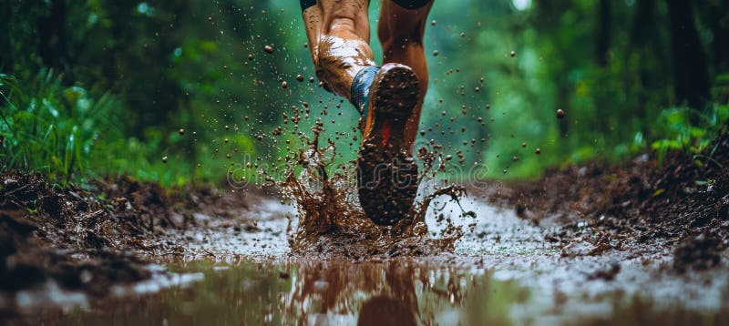Dynamic Trail Running: Conquering Muddy Paths for Rugged Outdoor ...