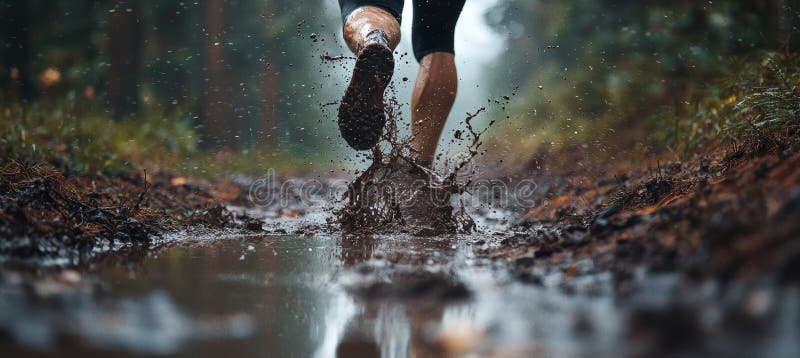Dynamic Trail Running: Conquering Muddy Paths for Rugged Outdoor ...