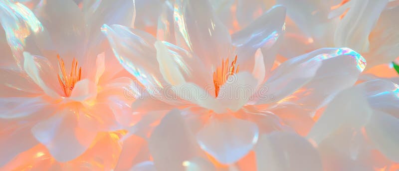 Dynamic Trails of Light among Abstract 3D Flowers with Glowing Effects ...