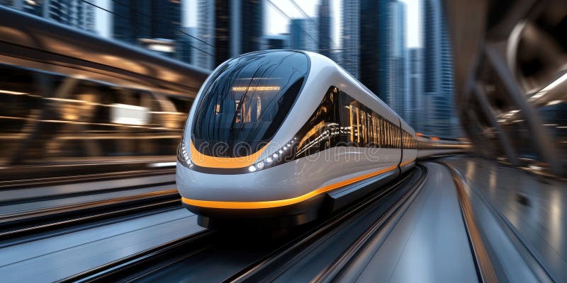 Dynamic Train Image: High-speed Motion, Modern Design, Sleek Structure ...