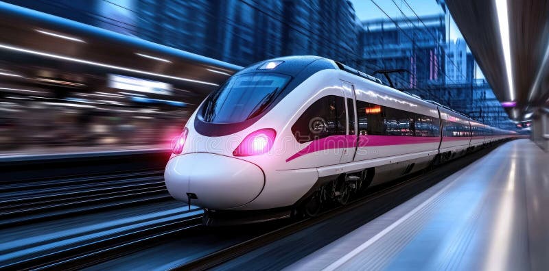 Dynamic Train Image: High-speed Motion, Modern Design, Sleek Structure ...