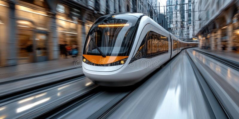 Dynamic Train Image: High-speed Motion, Modern Design, Sleek Structure ...