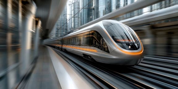 Dynamic Train Image: High-speed Motion, Modern Design, Sleek Structure ...