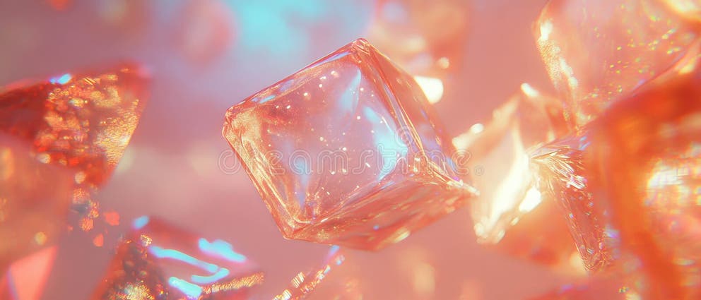 Dynamic Transformation of Glittering 3D Cubes Creating Abstract Visual ...