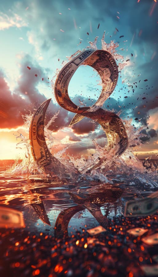 Dynamic Transformation of Infinity Symbol into Cash Wave Representing ...