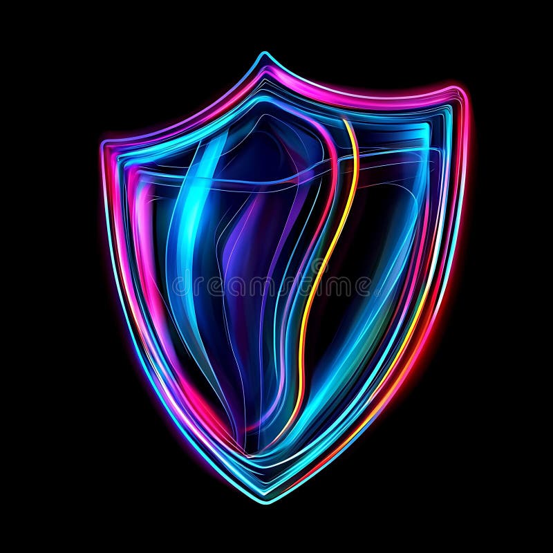 Dynamic Transparent Futuristic Shield Design Stock Illustration ...