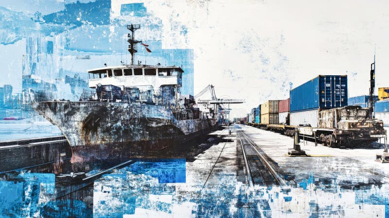 Dynamic Transport Collage Showcasing Global Shipping Methods and ...