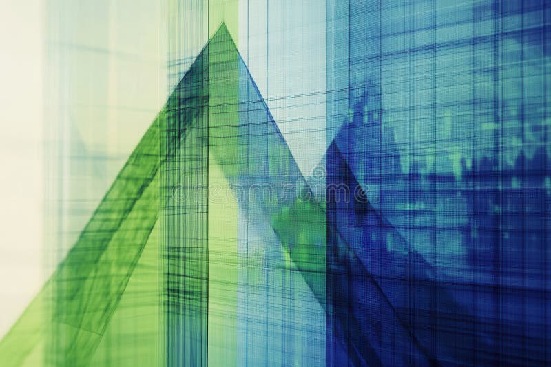 Dynamic Trend Lines and Data Grid Representation in Cool Colors for ...