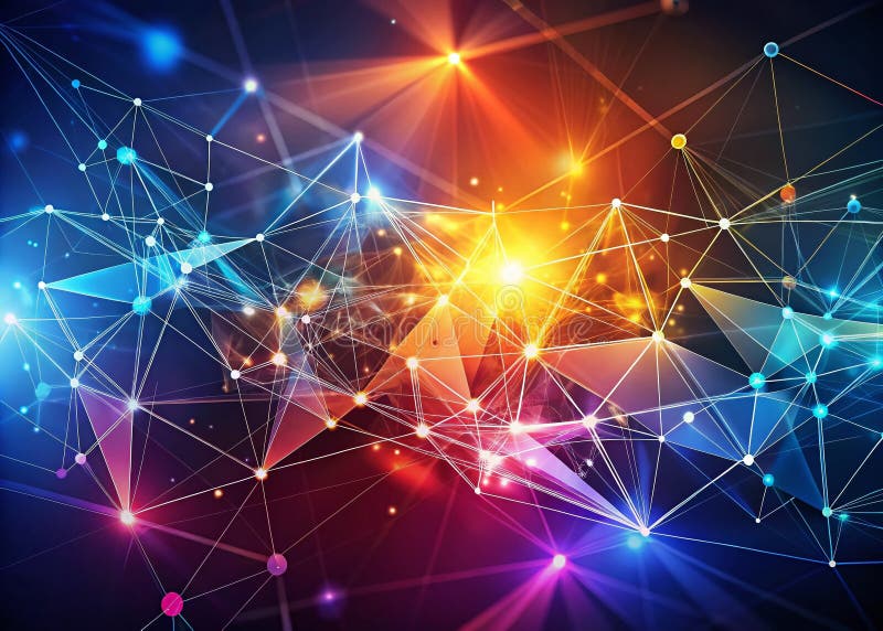 Dynamic Triangle Structure Abstract Geometric Background for Science ...