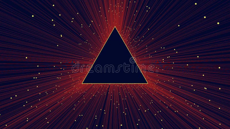 Dynamic Triangle Vibrant Red Center Surrounded by Radiating Lines of ...