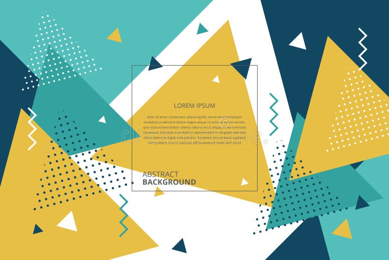 Dynamic Triangles Pattern Concept in Memphis Style Stock Vector ...