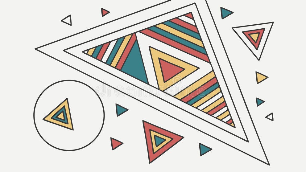 Dynamic Triangular Geometric Composition. Abstract Modern Vector. Vector Design Generative AI ...