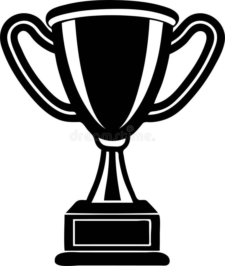Dynamic Trophy Silhouette Vector for Celebratory Themes Stock ...