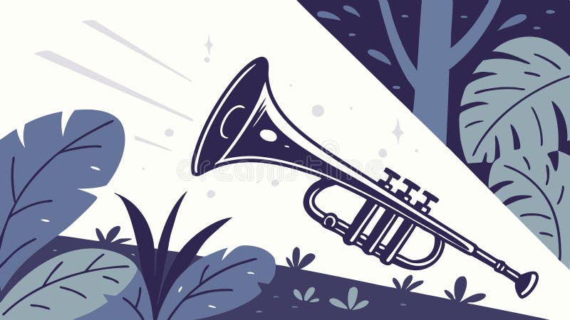 Dynamic Trumpet with Light Rays Vector Illustration, Vector Design ...