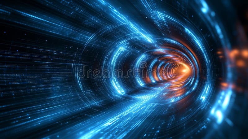 Dynamic Tunnel of Light and Energy Representing Speed and Motion Stock ...