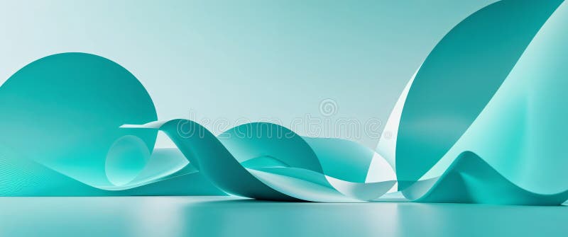 Dynamic Turquoise Abstract Shapes and Gradients Stock Image - Image of ...