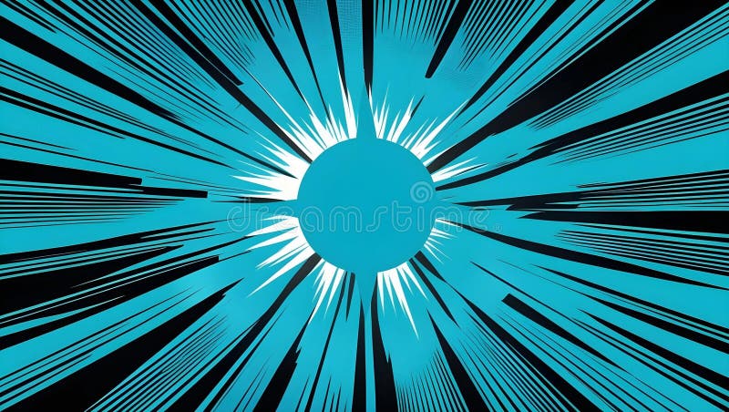A Dynamic Turquoise Blue Abstract Background with a Radial Burst Effect ...