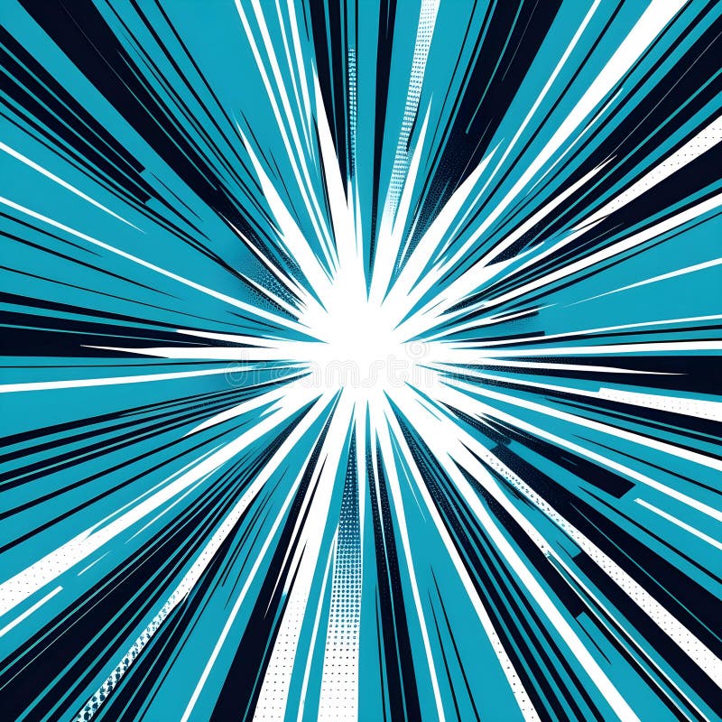 A Dynamic Turquoise Blue Abstract Background with a Radial Burst Effect ...