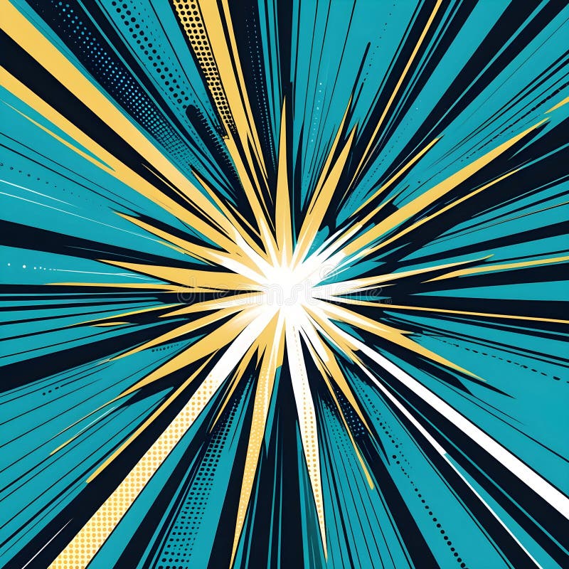 A Dynamic Turquoise Blue Abstract Background with a Radial Burst Effect ...