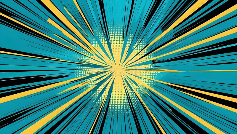 A Dynamic Turquoise Blue Abstract Background with a Radial Burst Effect ...