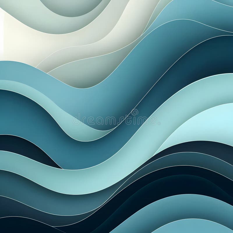 Dynamic Turquoise Wave Design with Abstract Pattern Flow and Elegant ...
