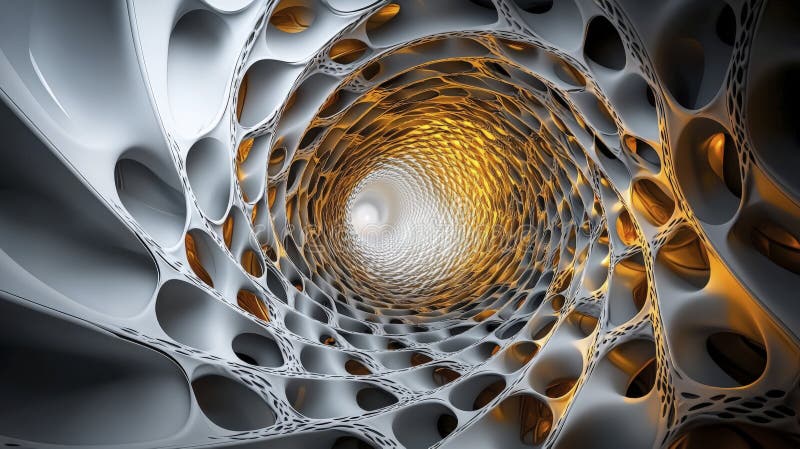Dynamic Twisting Circles Abstract Design Digital Artwork 3d Environment ...