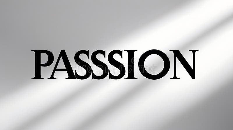 Dynamic Typography Showcasing the Word Passion Against a Light ...
