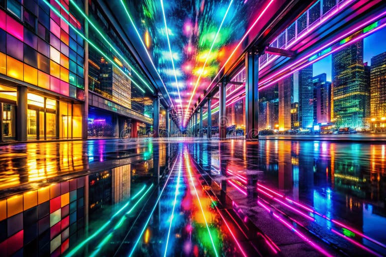 Dynamic Urban Exploration Abstract Reflections and Light Play Create a ...