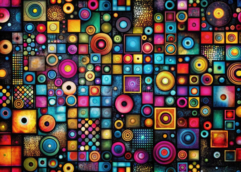 Dynamic Urban Geometry a Vibrant Abstract Pattern of Interlocking ...