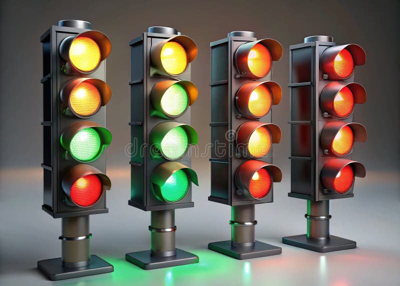 Dynamic Urban Infrastructure a Stunning Sequence of Modern LED Traffic ...