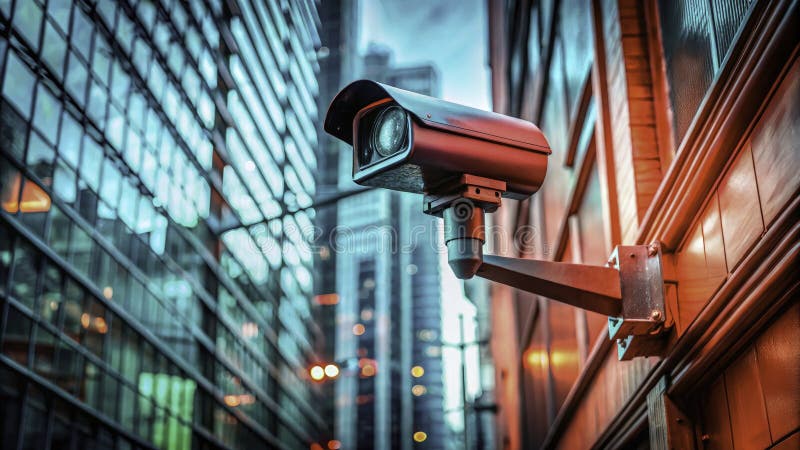Dynamic Urban Surveillance a Reflective Camera with Red Alert Captured ...