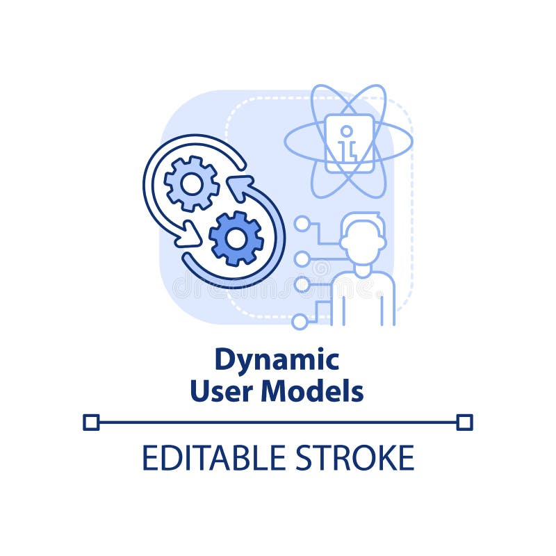 Dynamic User Models Light Blue Concept Icon Stock Vector - Illustration ...