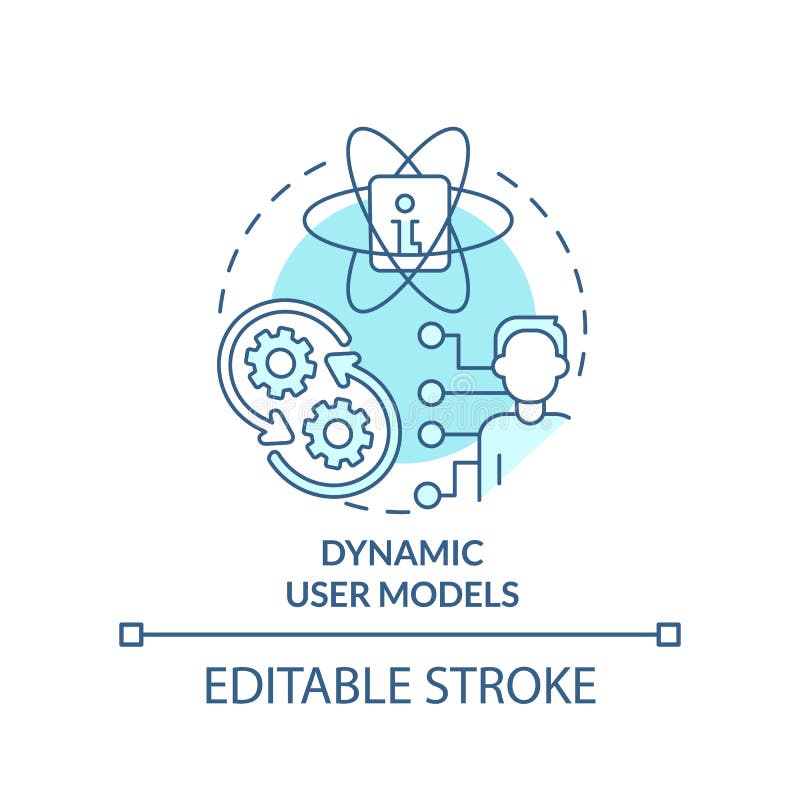 Dynamic User Models Turquoise Concept Icon Stock Vector - Illustration ...