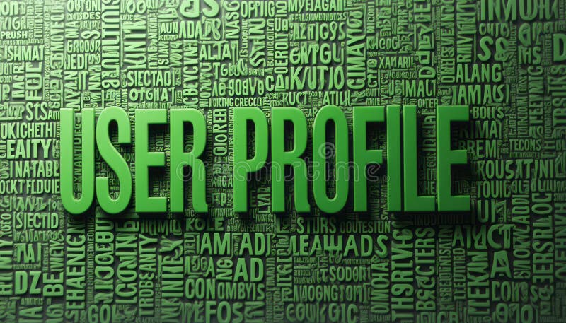 Dynamic User Profile Concept with Vibrant Green Text Stock Photo ...
